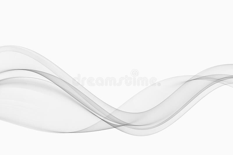 Grey Color Wave,abstract Transparent Flow on White Background. Stock ...