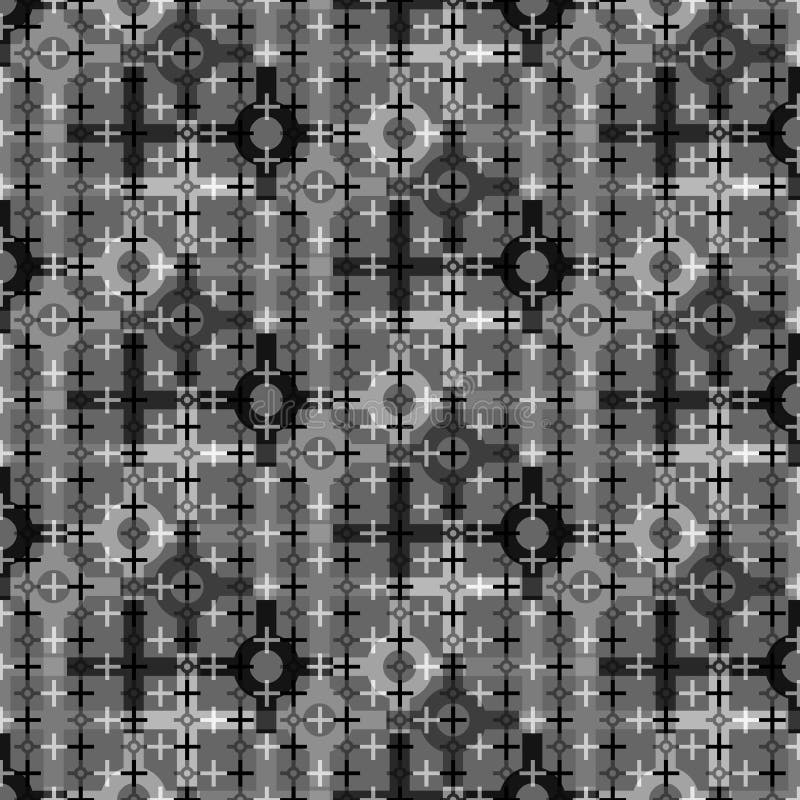 Grey Colors Futuristic Geometric Repeating Pattern Stock Vector ...
