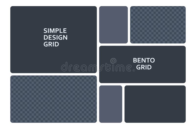 Grey Colors Retro Bento UI Layout Ideal for Modern Web Interfaces ...