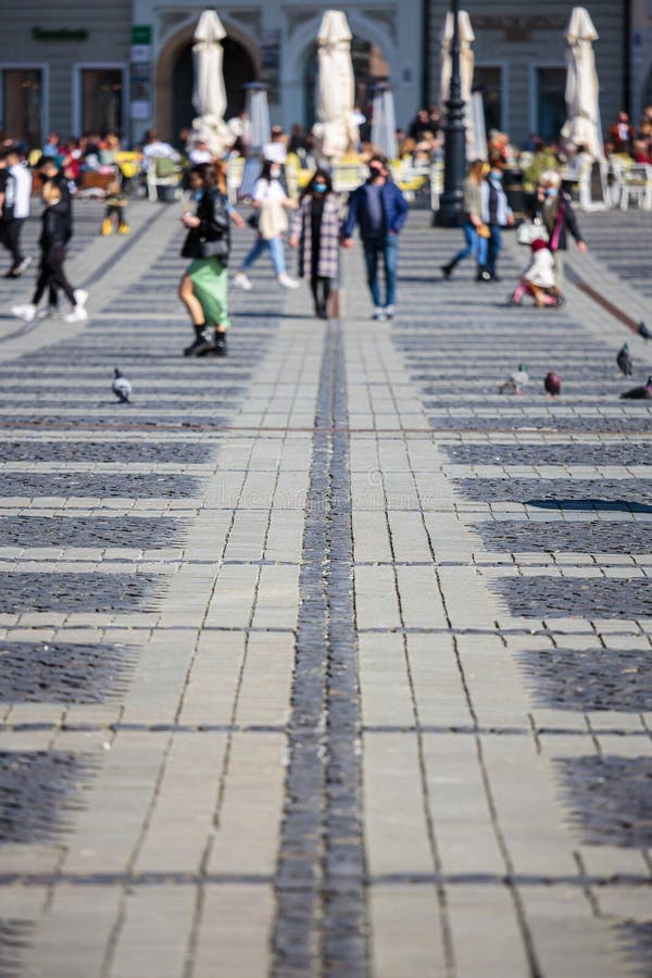 Grey Coloured Path from Vintage Granit Blocks in the Central Square of ...