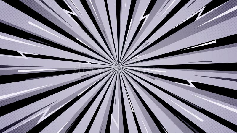 Grey Comics Style Background. Focus Lines Background. Comic Style Background with Lightning and ...