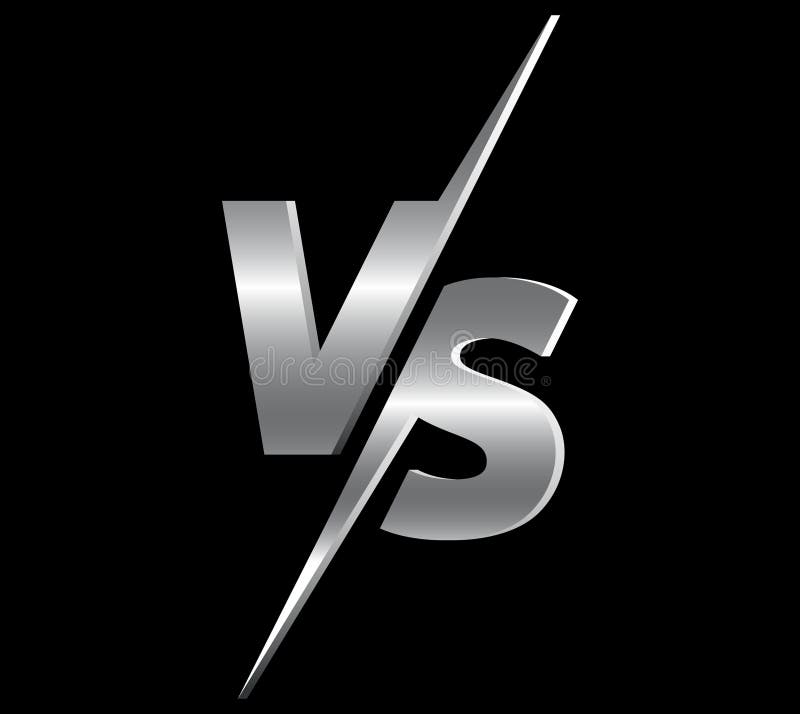 Grey Competition Versus Vs on Background. Vector Illustration Stock ...