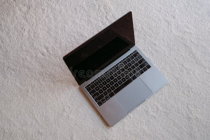 Grey Computer on Soft and Light Floor Editorial Stock Photo - Image of ...