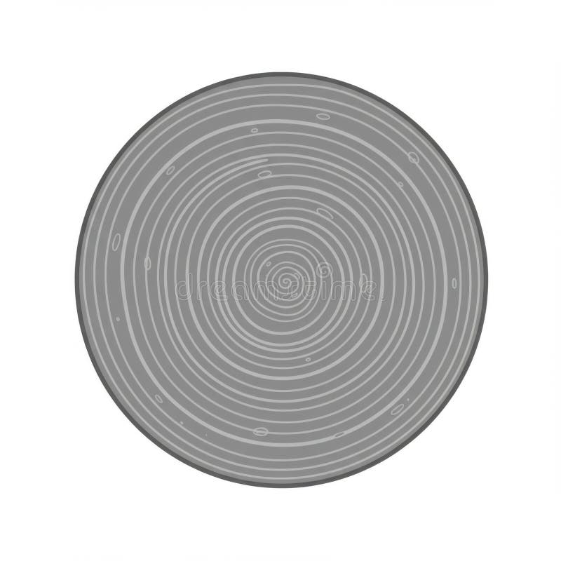 Grey Concentric Circle Spiral Pattern Stock Illustration - Illustration ...