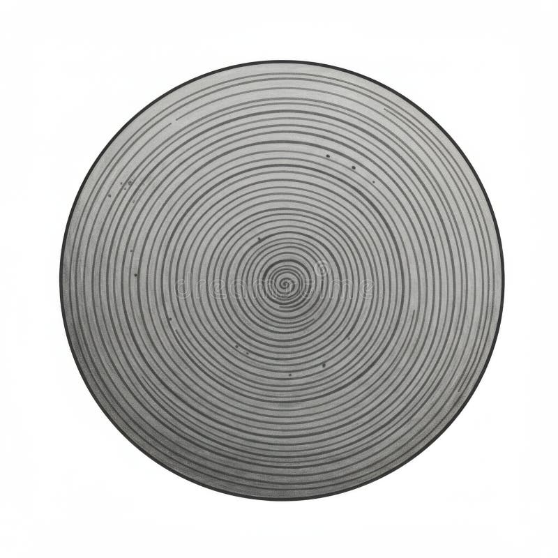 Grey Concentric Circle Texture Pattern Stock Illustration ...