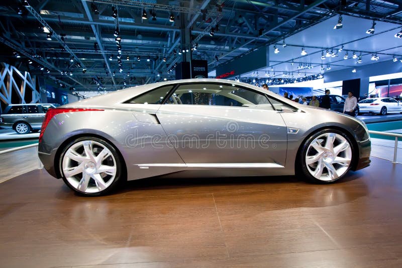Grey Concept Car Cadillac Converj Editorial Photo - Image of lamp ...
