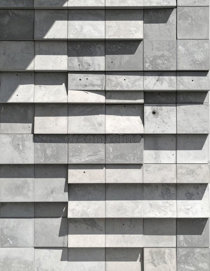Grey Concrete Block Wall Texture Stock Illustration - Illustration of ...
