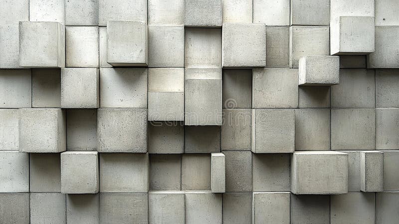 Grey Concrete Cube Wall Texture, Modern Building Background ...