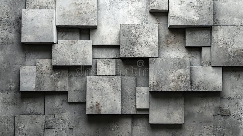 Grey Concrete Cubes Texture Wall Background Design Stock Illustration ...