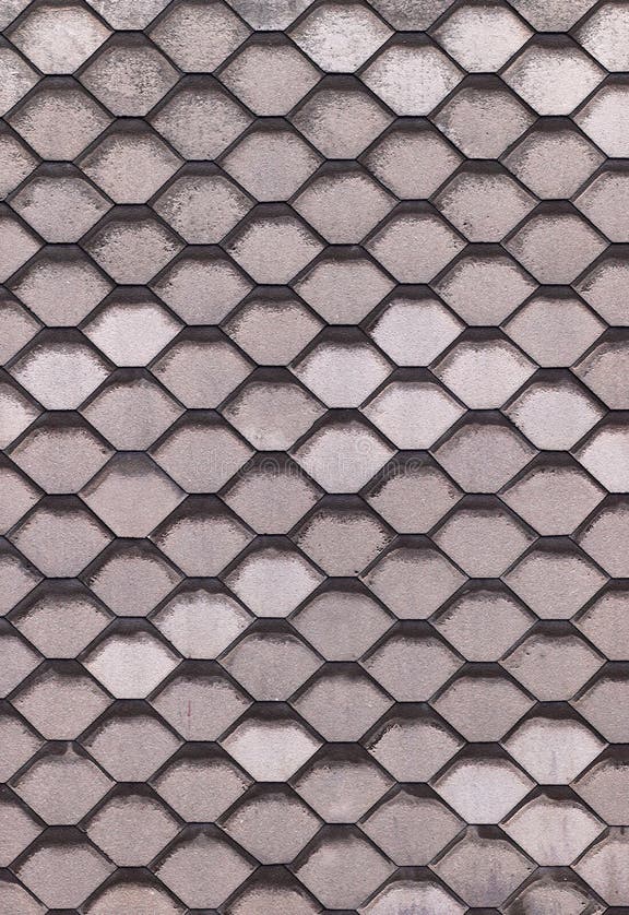 Grey Concrete Hexagonal Pavement Creating Repeating Pattern Stock Image ...