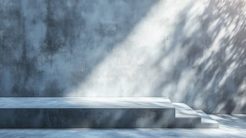 Grey Concrete Platform with Shadowed Background Stock Illustration ...