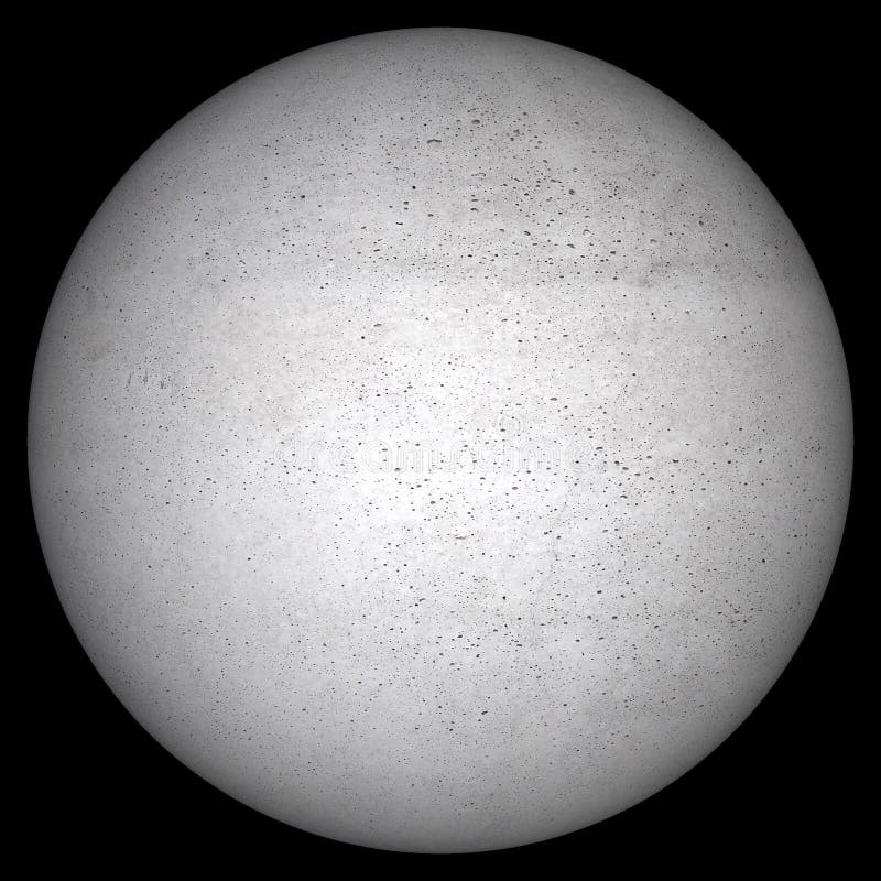 Grey Concrete Sphere Black Background Stock Illustration - Illustration ...