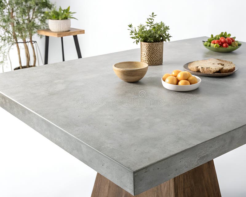 Grey Concrete Table Background Stock Illustration - Illustration of texture, smooth: 381284055