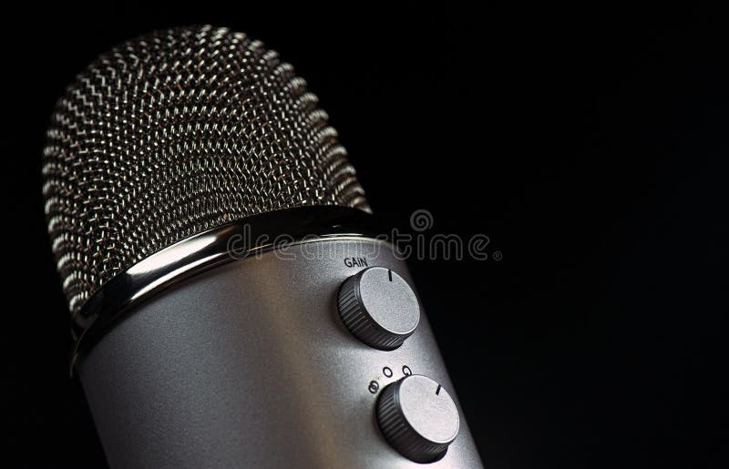 Grey Condencer Microphone stock image. Image of controls - 83063325