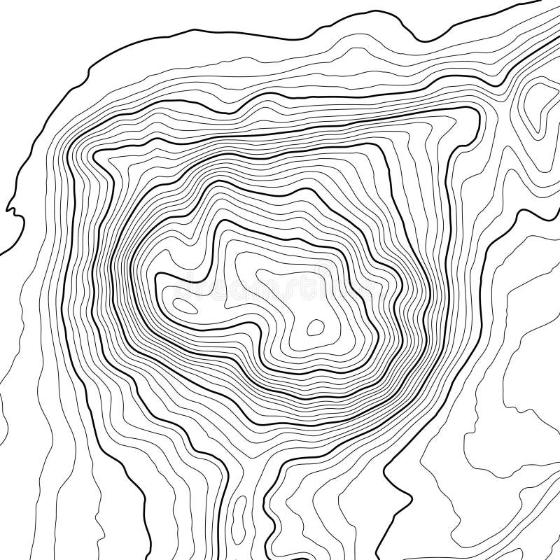 Grey Contours Vector Topography. Geographic Mountain Topography Vector ...