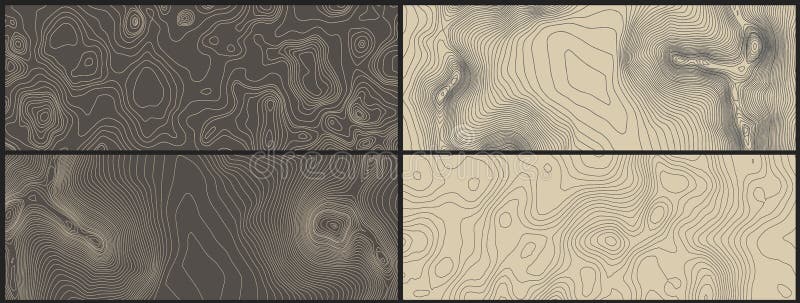 Grey Contours Vector Topography. Geographic Mountain Topography Vector ...