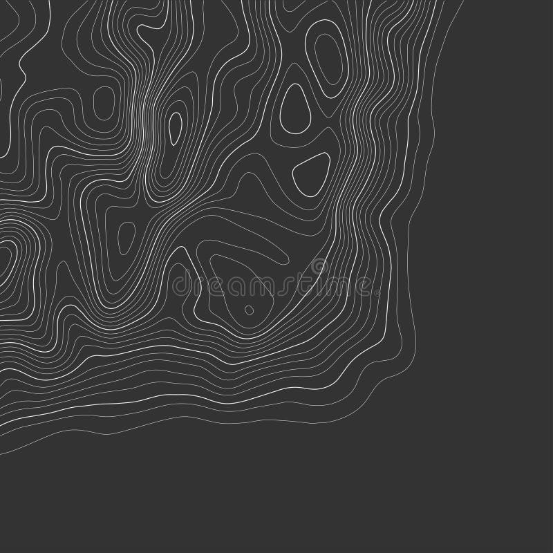 Grey Contours Vector Topography. Mountain Terrain Geographic Map ...