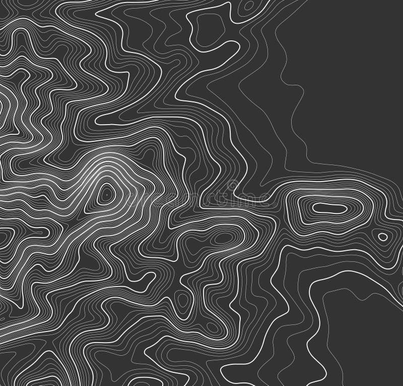 Grey Contours Vector Topography. Mountain Terrain Geographic Map ...