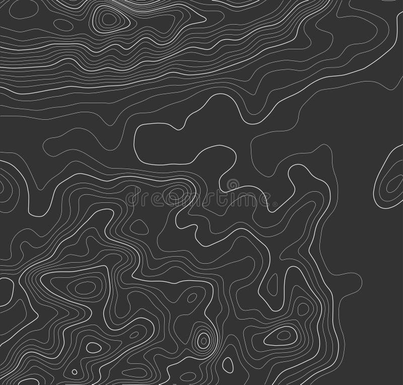 Grey Contours Vector Topography. Mountain Terrain Geographic Map ...