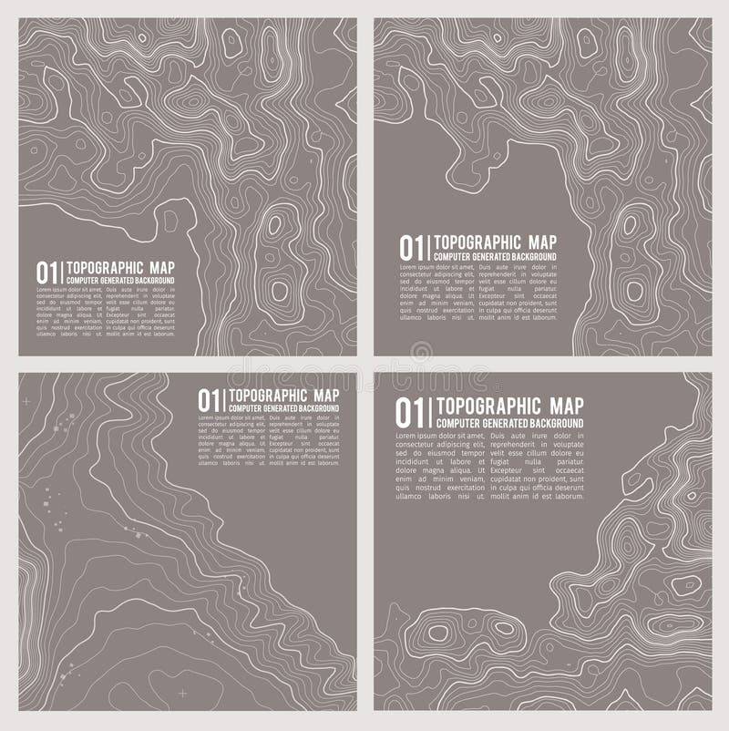 Geographic Mountain Topography Vector Illustration. Topographic Pattern ...