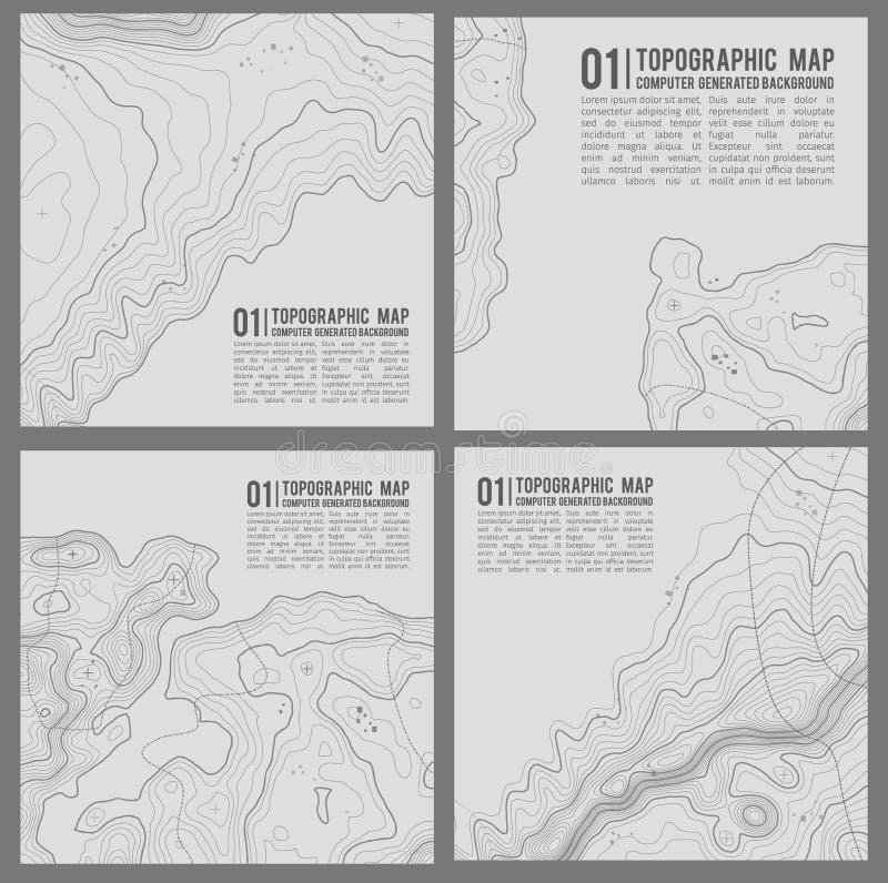 Geographic Mountain Topography Vector Illustration. Topographic Pattern ...