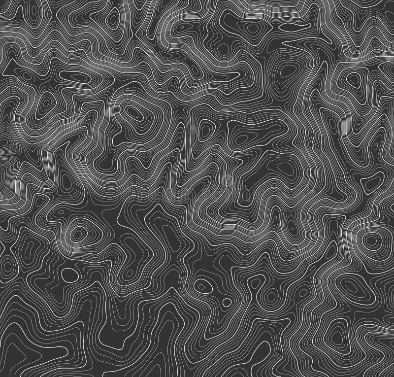 Grey Contours Vector Topography. Mountain Terrain Geographic Map ...