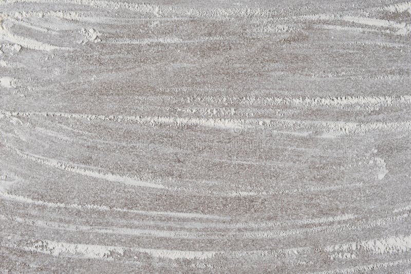 Grey Cooking Background of Spilled Wheat Flour on Stone Background, Top ...