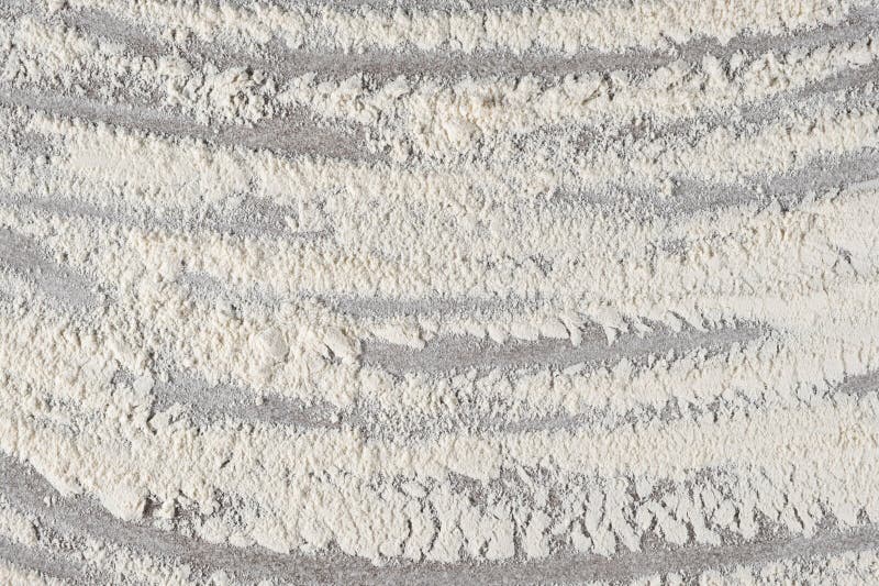 Grey Cooking Background of Spilled Wheat Flour on Stone Background, Top ...
