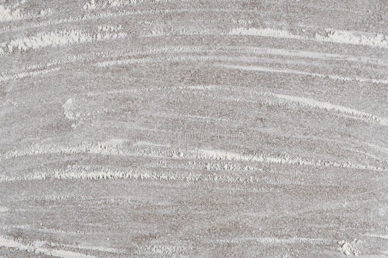 Grey Cooking Background of Spilled Wheat Flour on Stone Background, Top ...