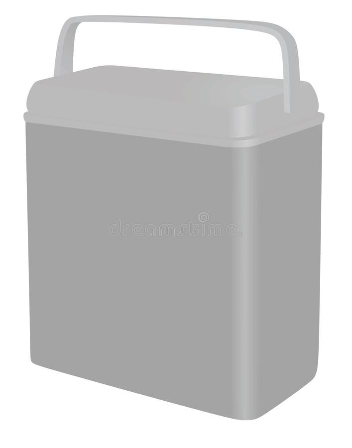 Grey cooler box stock vector. Illustration of beach - 313356757