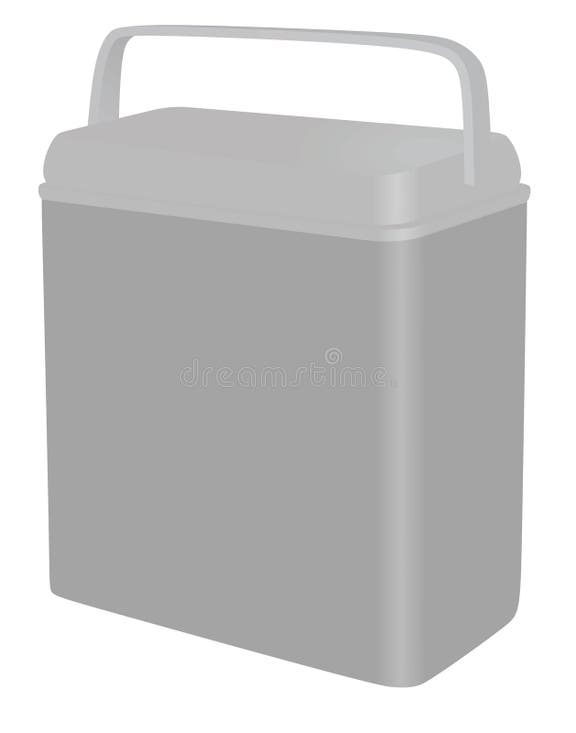 Grey cooler box stock vector. Illustration of beach - 313356757