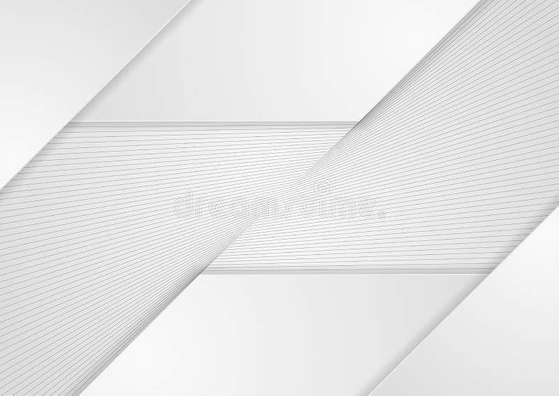 Grey Corporate Paper Abstract Background with Curved Lines Stock Vector ...