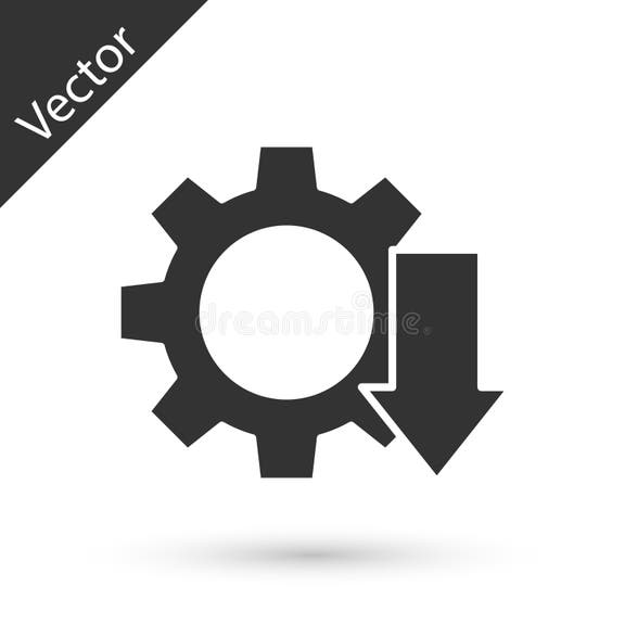 Grey Cost Reduction Icon Isolated on White Background. Vector ...
