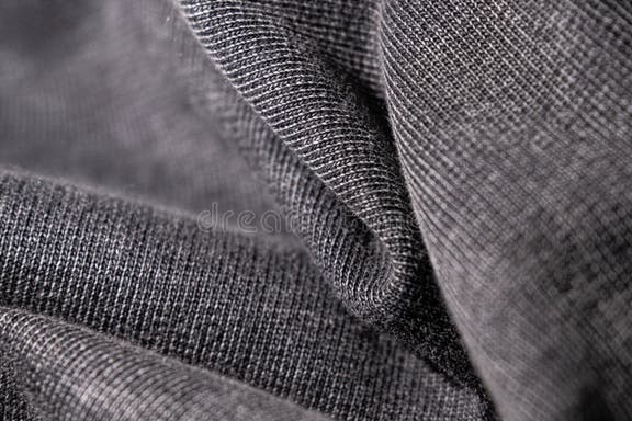 Grey Cotton Textured Fabric Stock Photo - Image of black, textile ...