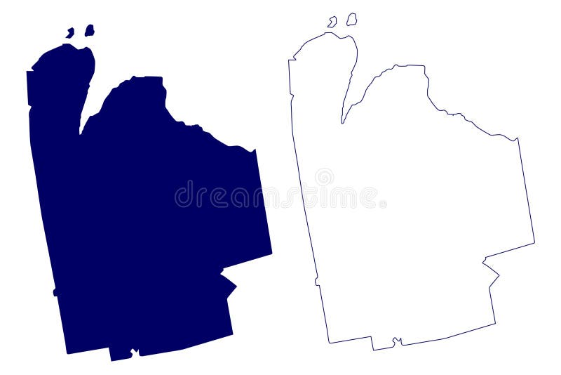 Grey County (Canada, Ontario Province, North America) Map Vector ...