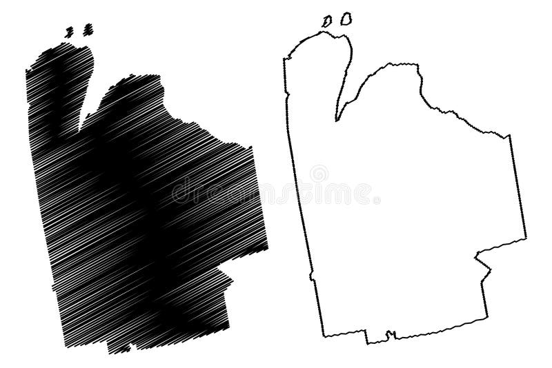Grey County (Canada, Ontario Province, North America) Map Vector ...