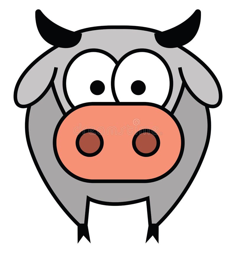 Grey Cow Illustration Stock Illustrations – 1,897 Grey Cow Illustration ...