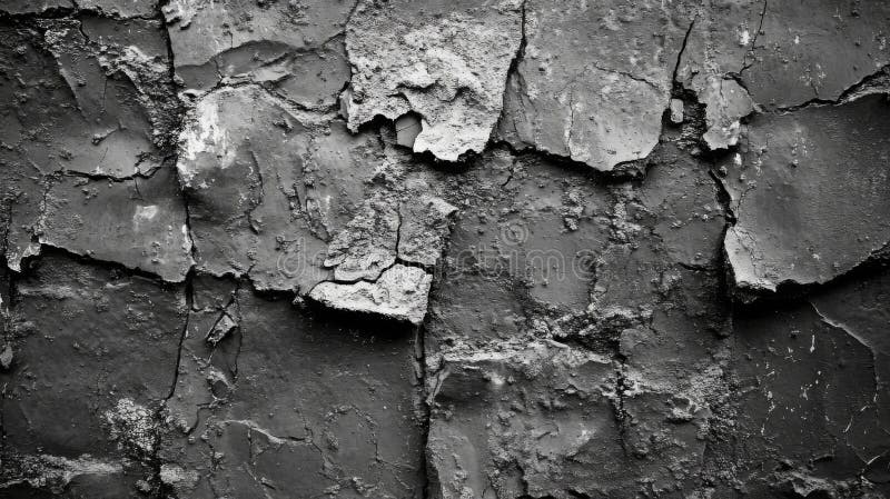 Grey Cracked Stone Wall Texture Background Stock Illustration ...