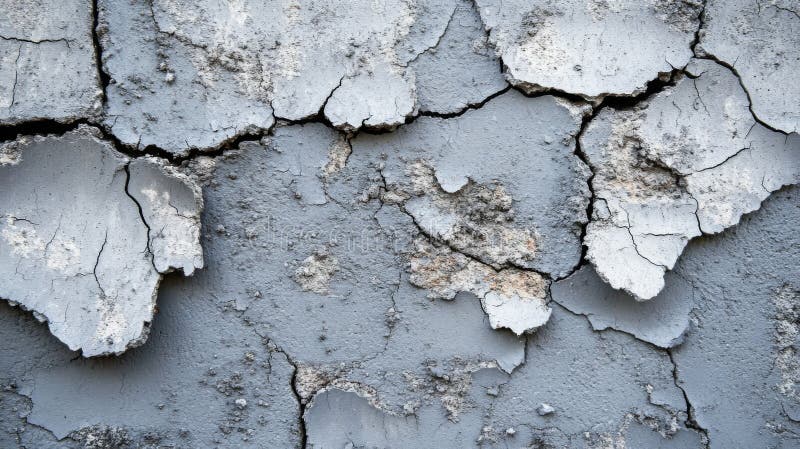Grey Cracked Wall Showing Extensive Deterioration Stock Illustration ...