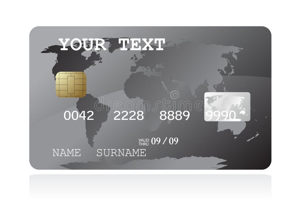 Grey Credit Card Illustration Stock Vector - Illustration of card, cash ...