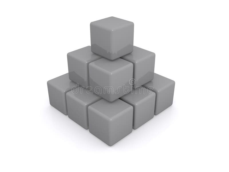 Grey cubes stock illustration. Illustration of pile, stack - 28417280