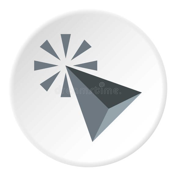 Grey Cursor Icon, Flat Style Stock Vector - Illustration of searching ...