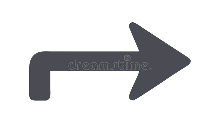 Grey Curved Right Turn Arrow Icon Direction, Vector Design Generative ...