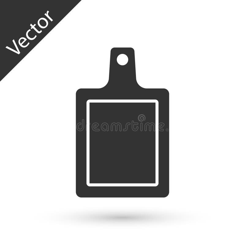 Grey Cutting Board Icon Isolated on White Background. Chopping Board ...