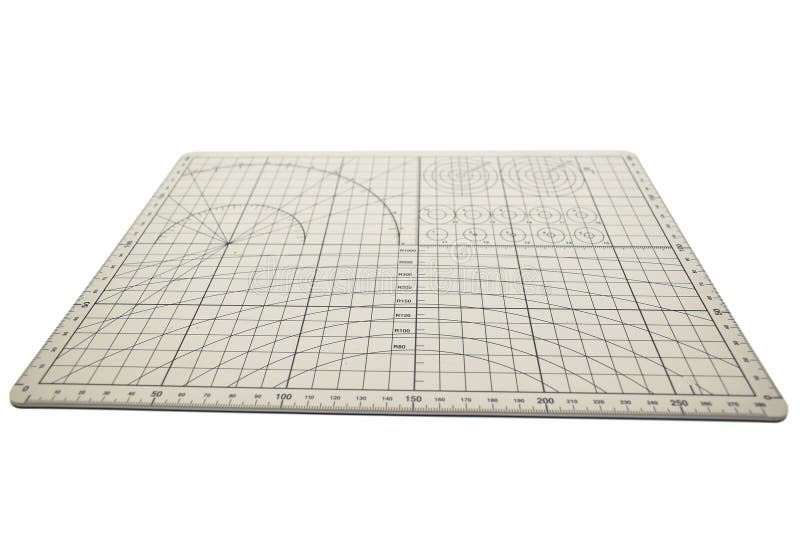 Grey Cutting Mat on White Background, Equipment in Office Stock Image ...