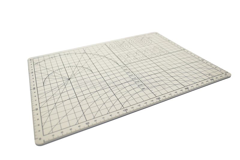 Grey Cutting Mat on White Background, Equipment in Office Stock Photo ...