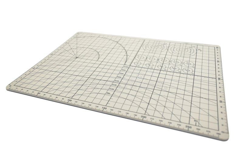 Grey Cutting Mat on White Background, Equipment in Office Stock Photo ...