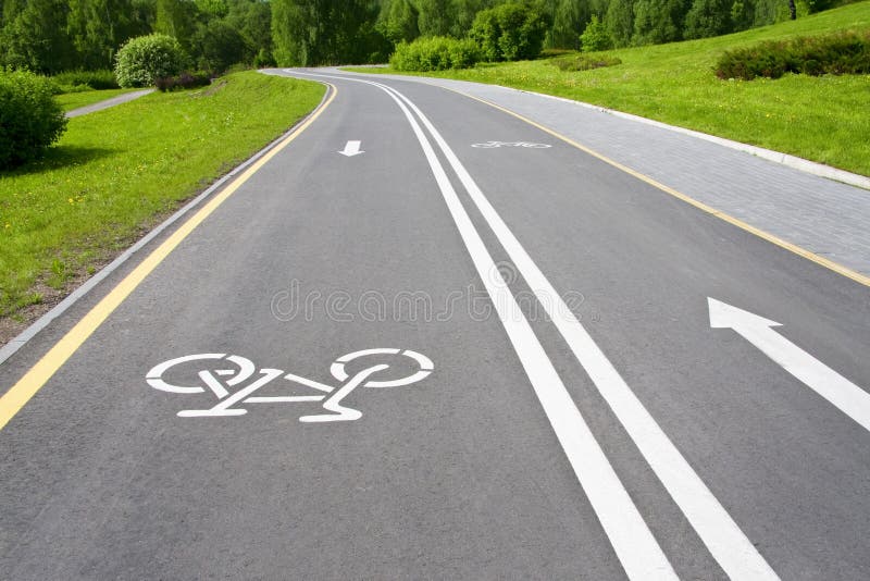 A Cycle Track through a Ravine Stock Image - Image of small, mountains ...