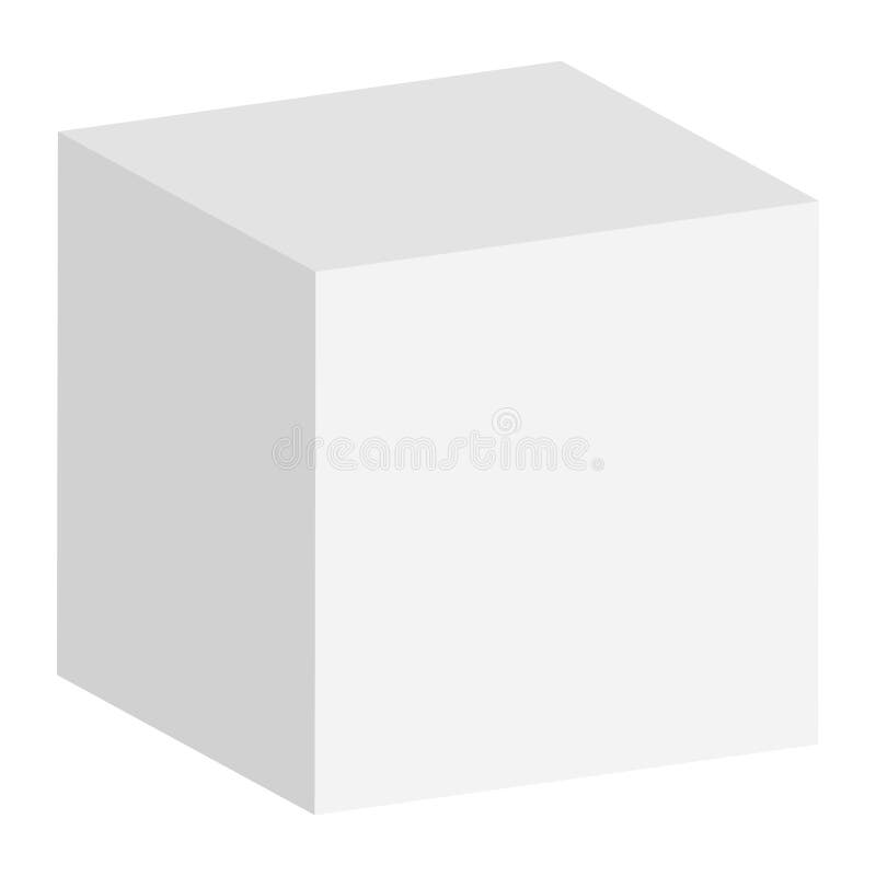 Grey 3D Cube Isolated on White Stock Vector - Illustration of cube ...