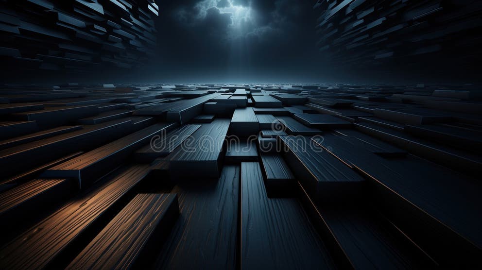 Grey 3d Random Blocks Geometric Shapes Contemporary Background Stock ...